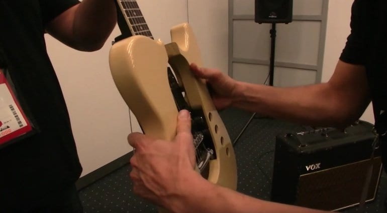 Fern Guitars Phoenix prototype guitar with swappable tonewood cores ...