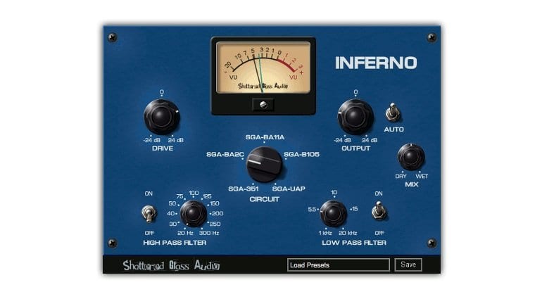 Choose from 5 analogue circuits in Shattered Glass Audio's Inferno plug ...