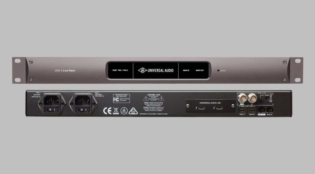 UAD brings forth its UAD-2 Live Rack MADI FX processor - gearnews.com