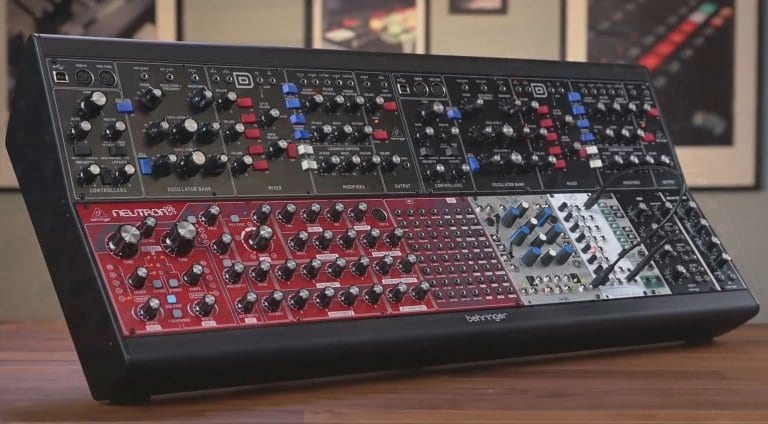 Behringer reveals a useful 3-tier Eurorack stand for their 104HP case ...