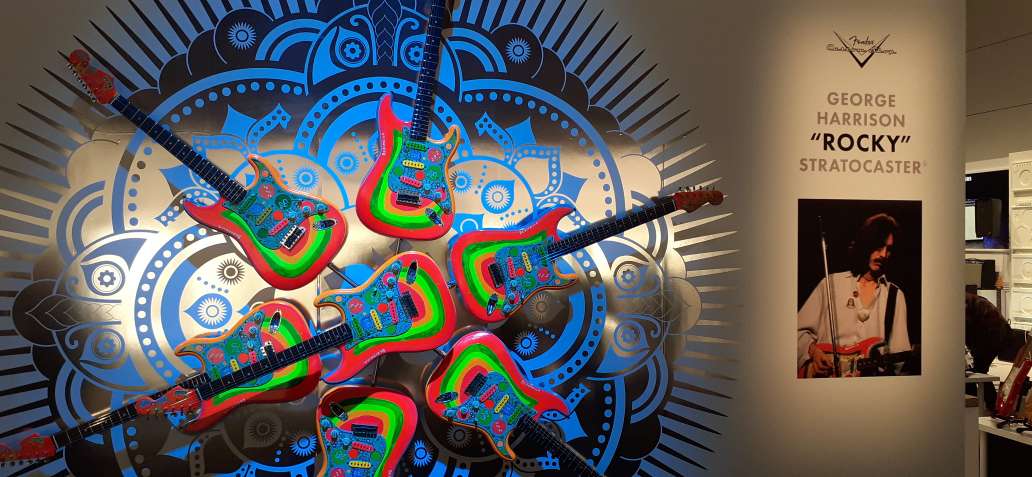 NAMM 2020: Fender CS George Harrison psychedelic Rocky Stratocaster ...