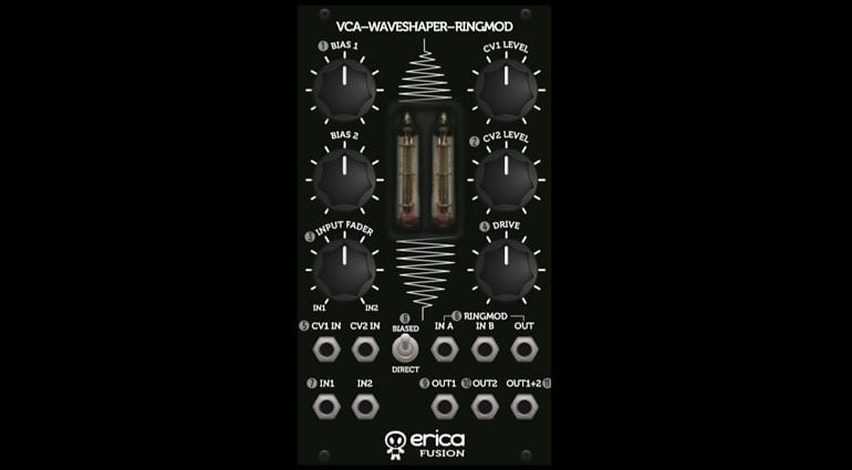 Erica Synths rolls out the tubes for the Fusion VCA2: VCA-Waveshaper-Ringmod - gearnews.com