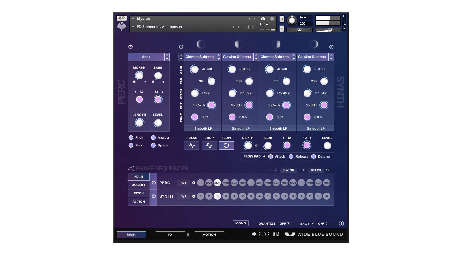 Elysium: Percussion and synth layered in a state of perfect motion ...