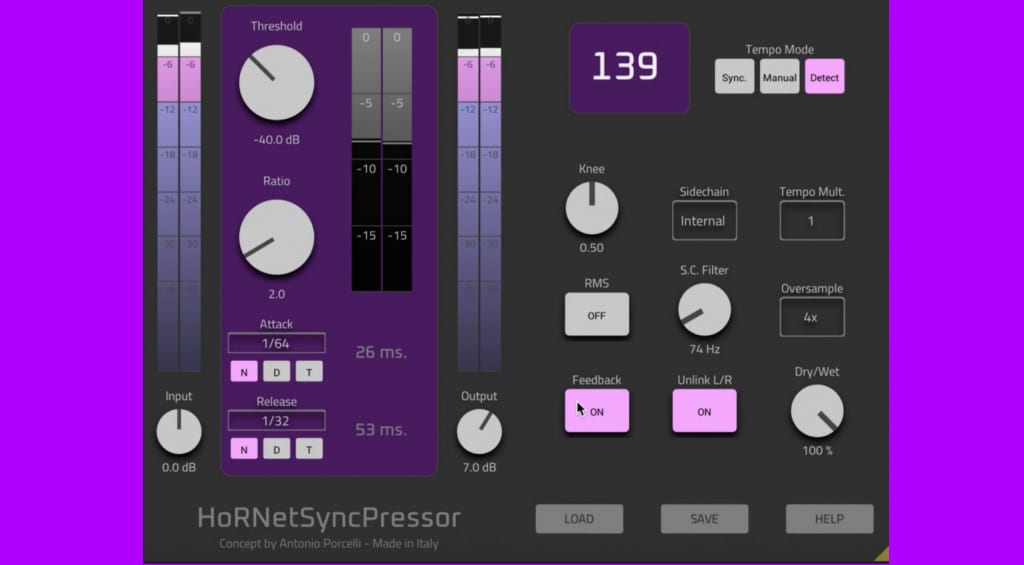 HoRNet SyncPressor: a compressor that syncs up to your DAW tempo - gearnews.com