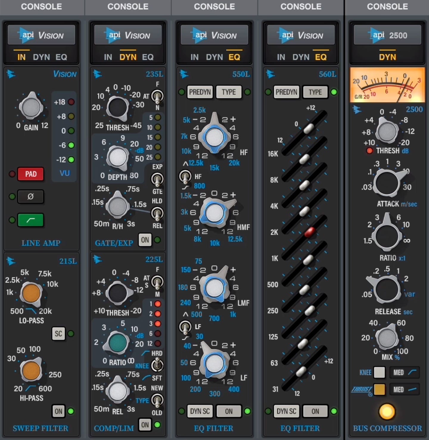 UAD API Vision analog console bundle transforms LUNA into a virtual API ...