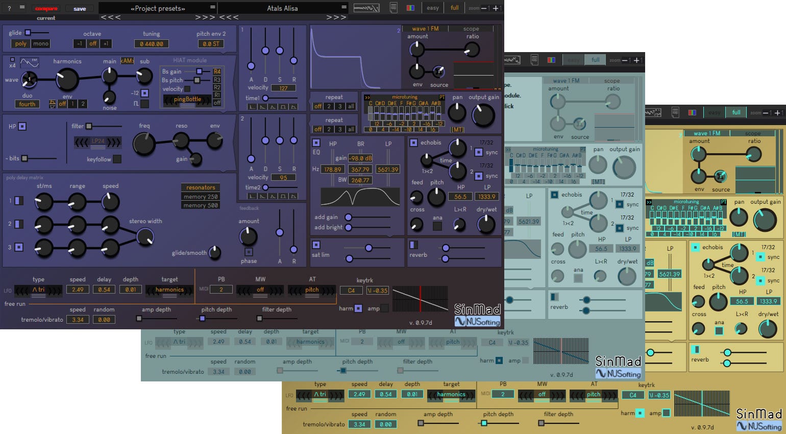NUSofting Sinmad: VA and physical modelling synth for improvising ...