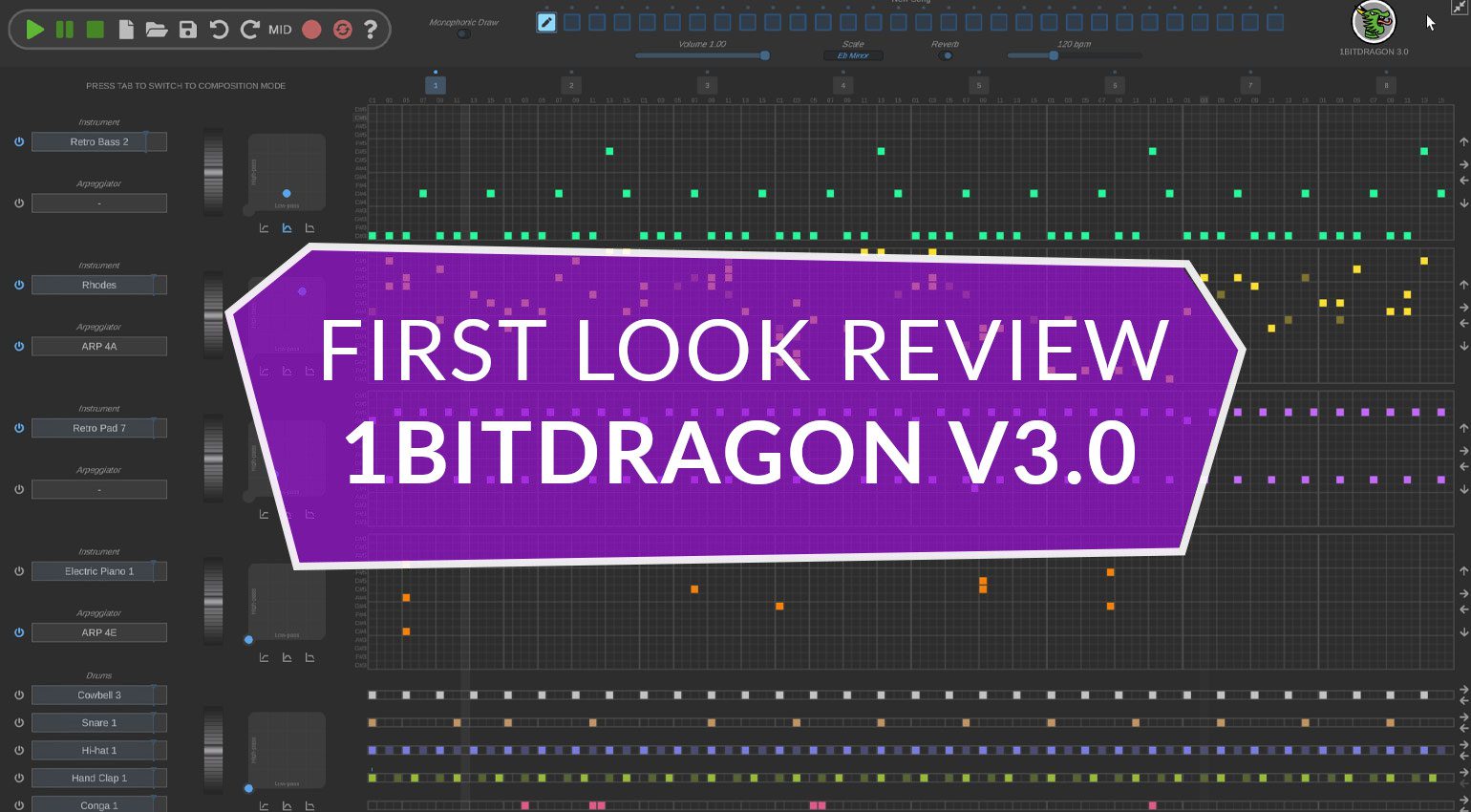 First Look Review: 1BitDragon 3.0, a standalone grid-based music making ... First Look Review: 1BitDragon 3.0, a standalone grid-based music making ...