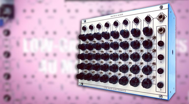 4U Matrix Mixer: 8 in and 4 out mixing in Serge modular format ...