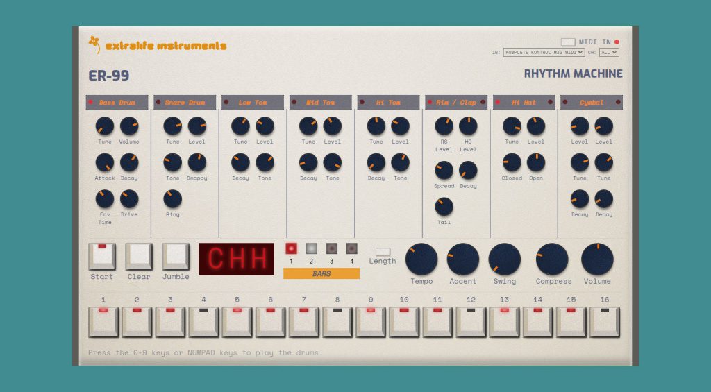 Celebrate 909 day with a virtual ER-99 Rhythm Machine in your browser ...