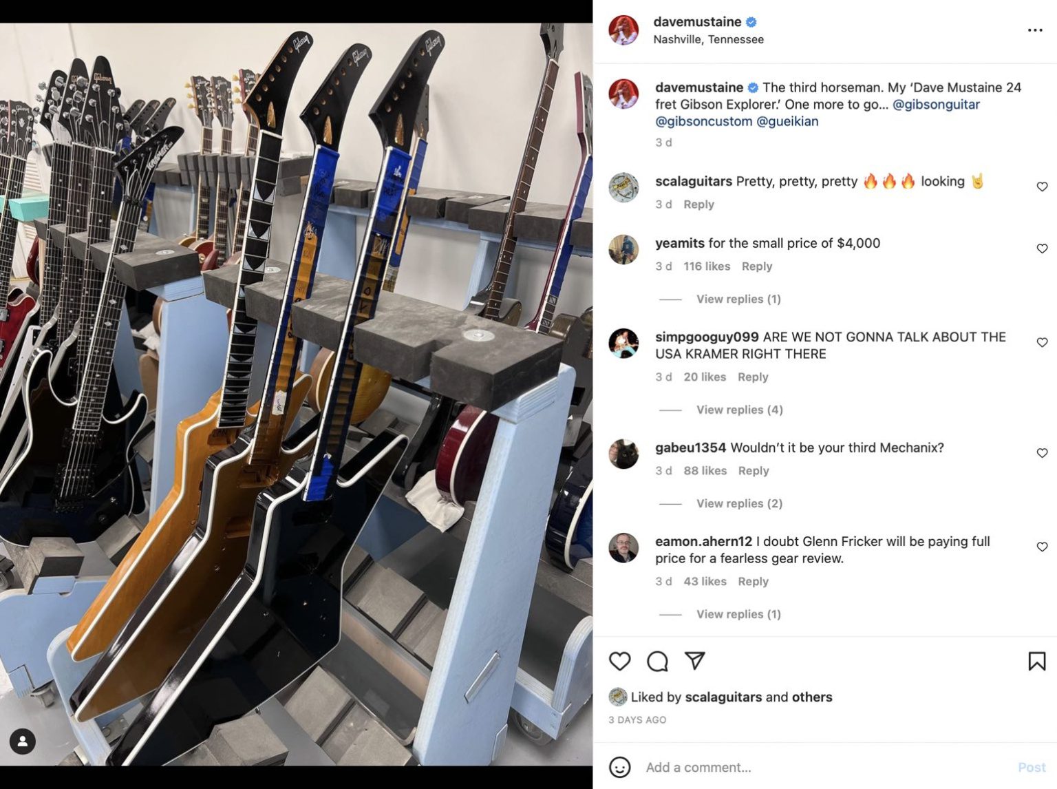 Guitar Gear Gems: Gibson Dave Mustaine Explorer teased and more ...