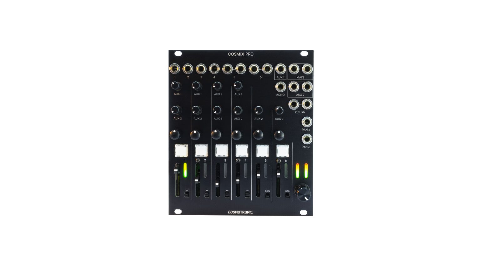 Cosmotronic Cosmix Pro: New design 6-channel expandable Eurorack mixer ...